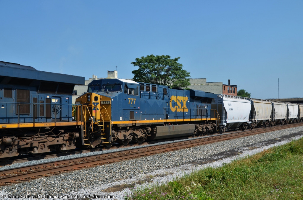 CSX 777 is airing out the cab.